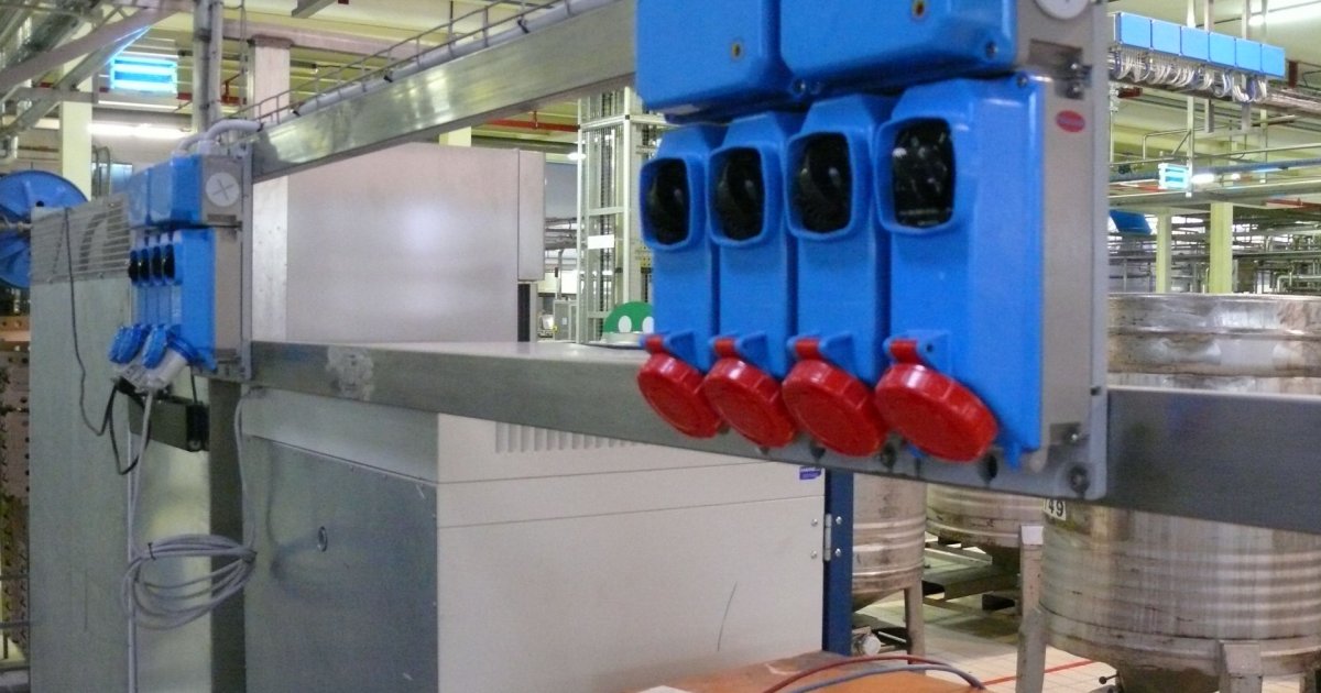 Danone, electrical system with TAIS boxes and sockets | Palazzoli