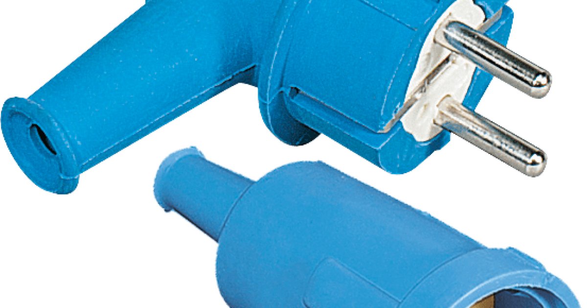 SPIN Mobile rubber plugs and sockets for domestic use, 16A, IP20 and ...